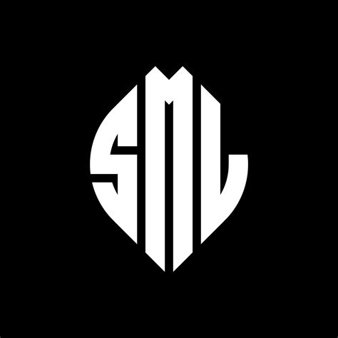 Sml Circle Letter Logo Design With Circle And Ellipse Shape Sml Ellipse Letters With