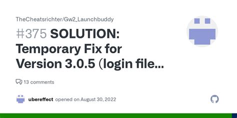 Solution Temporary Fix For Version 305 Login Files Not Updating