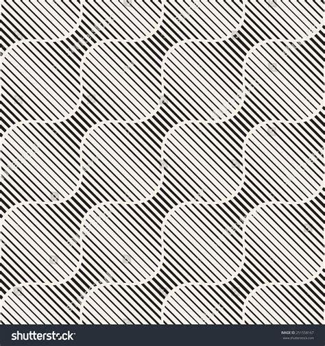 Vector Seamless Pattern Repeating Striped Linear Texture Stylish Wavy Background With Diagonal