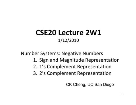 number systems and negative numbers lecture slides socl 20 docsity