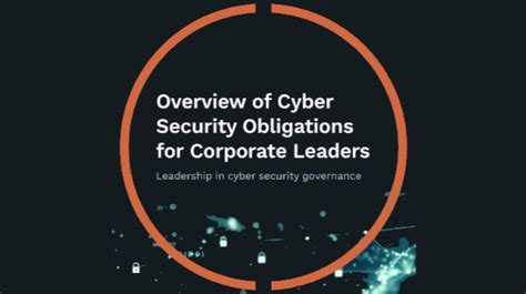 Cyber Security Obligations For Corporate Leaders Infogovanz