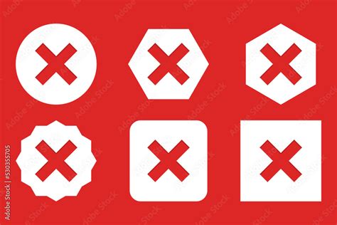 Wrong Marks Icon Set Cross Marks Rejected Disapproved No False Not Ok Wrong Choices Task