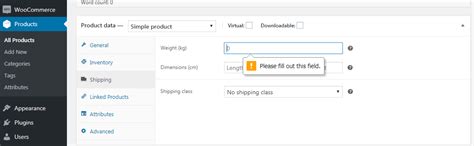 Make Weight A Required Field In Woocommerce Damien Carbery Website