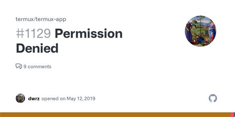 permission denied · issue 1129 · termux termux app · github