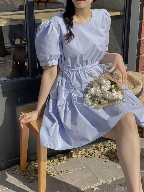 루엣 🫰반팔추가 Made 솔티 허리 스트링 퍼프 캉캉 긴팔 반팔 미니 원피스 루엣 🫰반팔추가 Made 솔티 허리 스트링 퍼프 캉캉 긴팔 반팔 미니 원피스