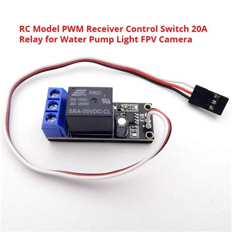 Rc Model Pwm Receiver Control Switch 20a Relay For Water Pump Light Fpv