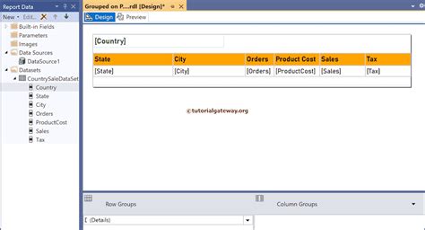 Create Ssrs Group On Page Table Report