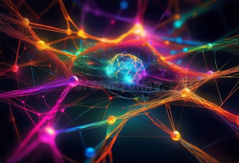 Embark On A Dazzling Journey Through The Illusory World Of Mesmeric Neural Networks Stock