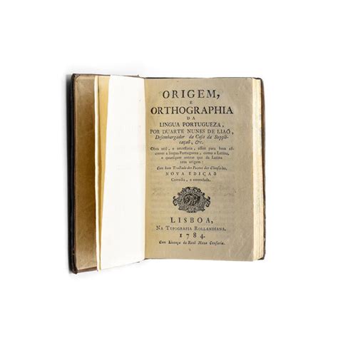 Lot LiaÕ Origem E Orthographia Da Lingua Portugueza