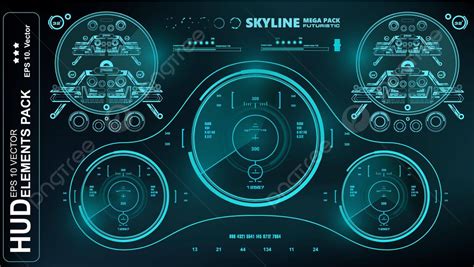 Futuristic Virtual Graphic Touchuser Interface Space Digital Radar Vector Space Digital Radar
