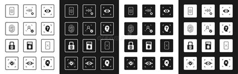 Set Eye Scan Face Recognition Fingerprint Mobile With Fingerprint Rejection Voice And Face