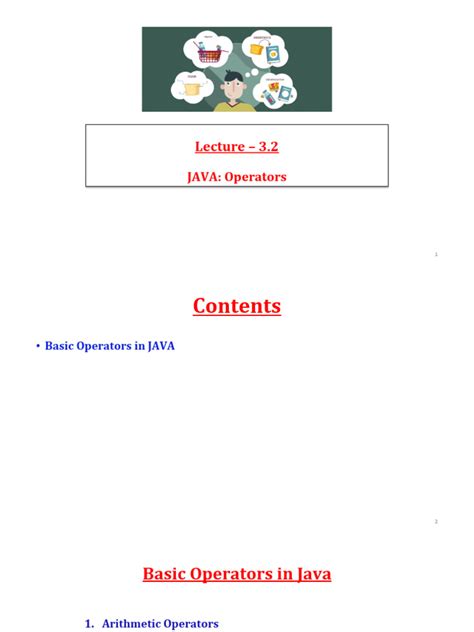 Lecture32 Operators And Control Statements In Java Pdf Control