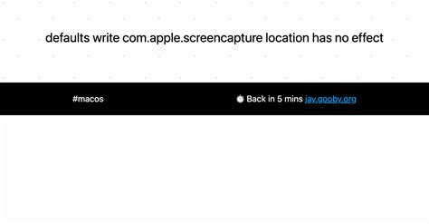 defaults write com apple screencapture location has no effect back in