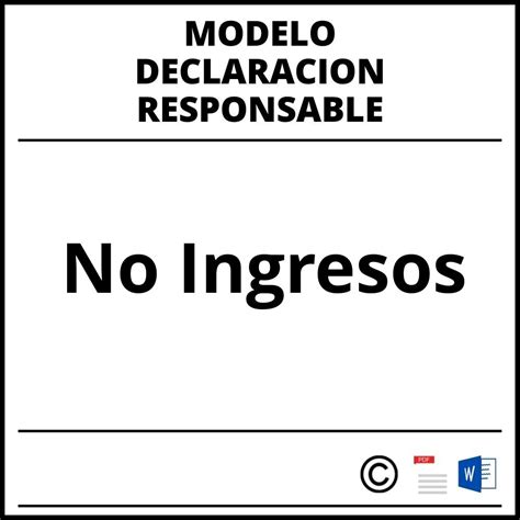Modelo Declaracion Responsable Veracidad Datos