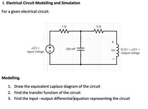 solved 1 electrical circuit modelling and simulation for a
