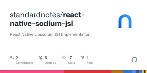 GitHub Standardnotes React Native Sodium Jsi React Native Libsodium JSI Implementation