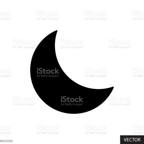 반달 실루엣 벡터 아이콘 플랫 스타일 디자인 웹 사이트 디자인 응용 프로그램 Ui 흰색 배경에 고립 Eps 10 벡터