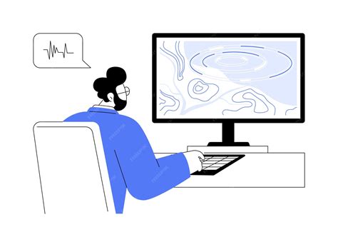 Premium Vector Seismic Wave Simulation Software Abstract Concept Vector Illustration