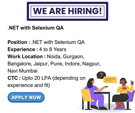 Hiring Hiring Dotnet Selenium Qajobs Automationtesting Hybridjobs Itjobs