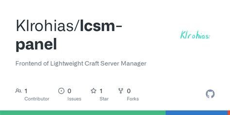 Github Klrohias Lcsm Panel Frontend Of Lightweight Craft Server Manager