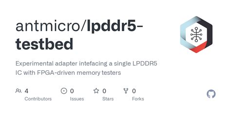 github antmicro lpddr5 testbed experimental adapter intefacing a