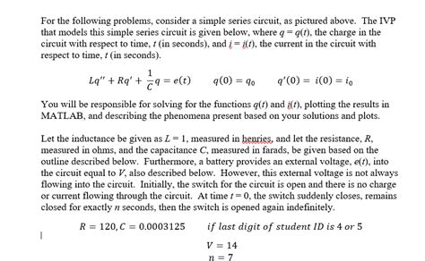Solved For The Following Problems Consider A Simple Series Chegg