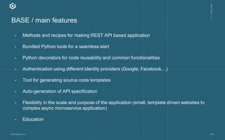 SFScon Nikola Milisavljevic BASE Python REST API Framework PDF