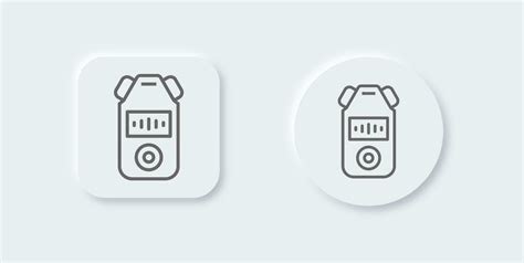 Audio Recorder Line Icon In Neomorphic Design Style Sound Signs Vector Illustration 25332297