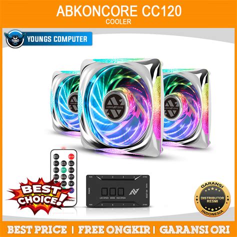 Jual Fan Case Abko Ncore Cc120 Argb Spectrum Sync 3in1 Crystal White
