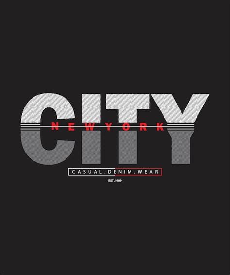 뉴욕시 타이포그래피 티셔츠 디자인 프린트 프리미엄 벡터