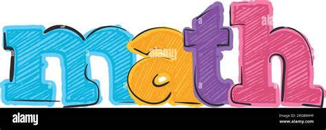 Isolated Colored Math Lettering Text Vector Stock Vector Image And Art Alamy