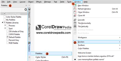 Cara Menambahkan Dan Mengembalikan Palette Color Yang Hilang Di Coreldraw Coreldrawpedia