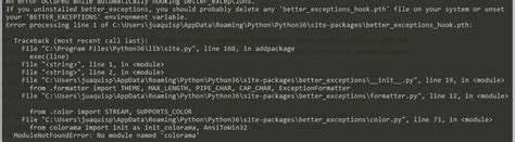 modulenotfounderror no module named colorama · issue 75 · qix