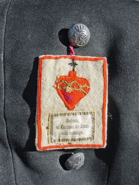 1874 Chaqueta De Capitán Detalle Del Detente Sagrado Corazon De