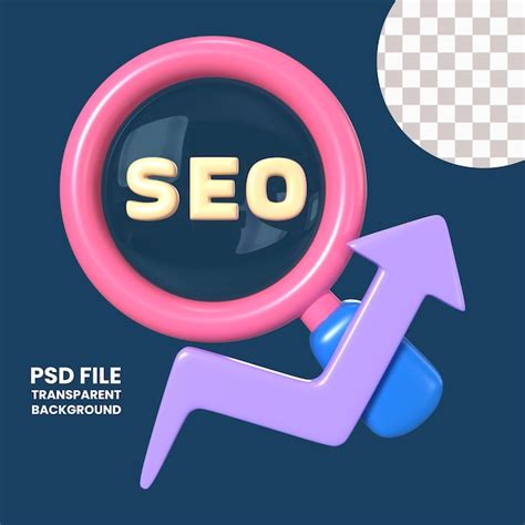 Premium Psd Seo 3d Illustration Icon