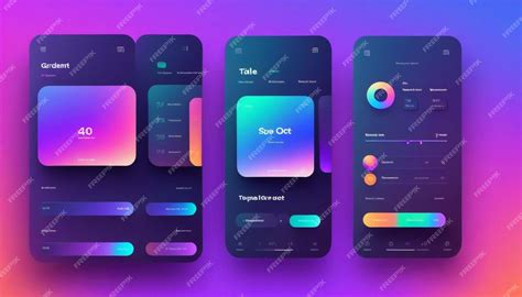 Premium Photo Smartphone Application Design Templates Set