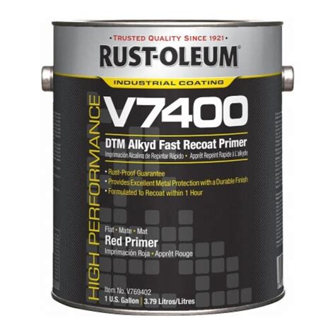 Rust Oleum V7400 Fast Recoat Alkyd Primer Red 1 G V769402 1gal Kroger