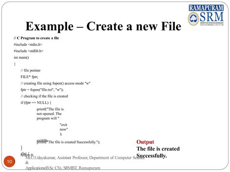 File Handling In C Programming Unit 51 Ppt