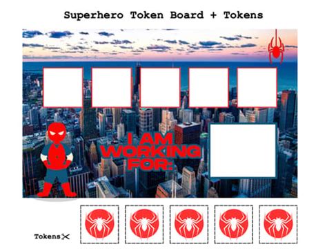 Superhero Train Token Board Includes Token And Reinforcer Options