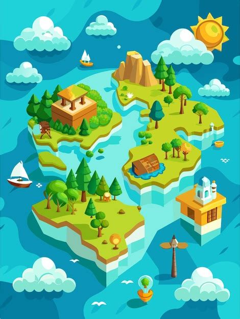 Cartoon Map Illustration Images Free Download On Freepik