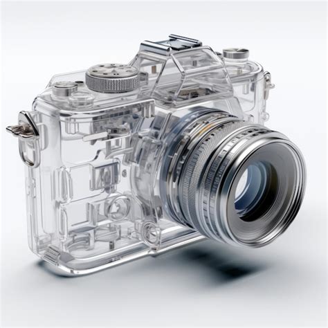 Premium Photo Translucent Lens Film Camera A 3d Rendering Inspired By Do Ho Suh