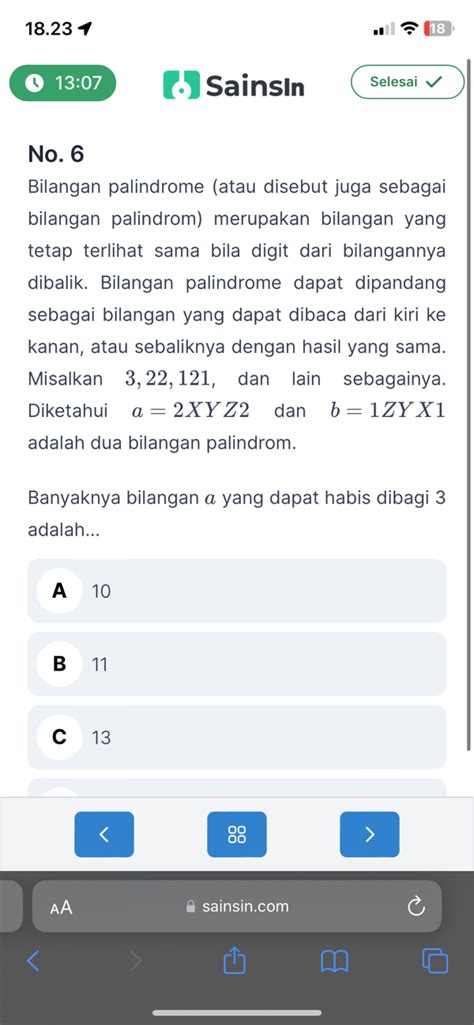 1823 1307 Selesai No 6 Bilangan Palindrome Studyx