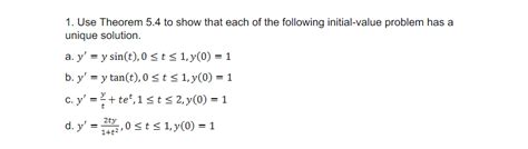 Solved Use Theorem To Show That Each Of The Following Chegg Com