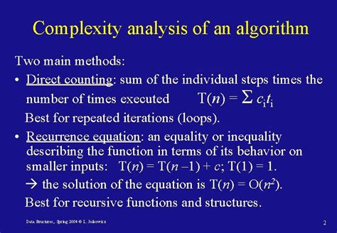 Data Structures LECTURE Recurrence Equations Formulating Recurrence