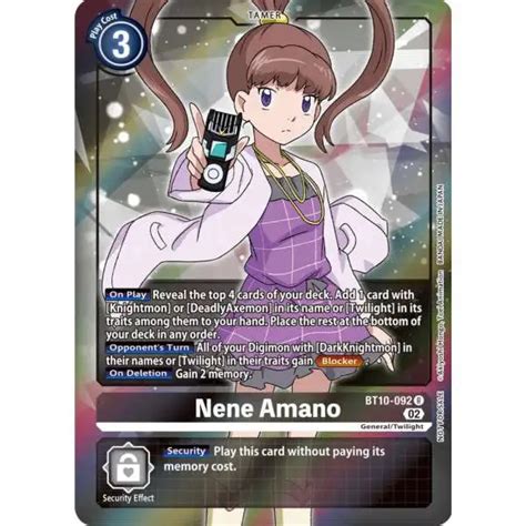 Digimon Xros Encounter Single Card Rare Nene Amano Bt Toywiz