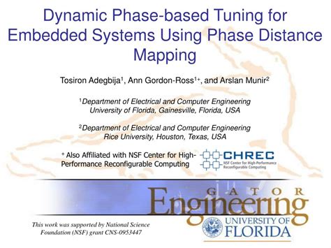 Ppt Dynamic Phase Based Tuning For Embedded Systems Using Phase