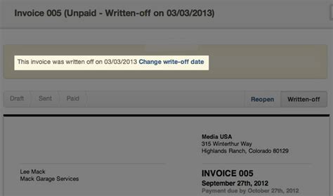 Write Off An Unpaid Invoice FreeAgent