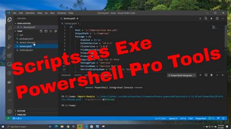 Powershell Scripts As Services And Console Apps Youtube