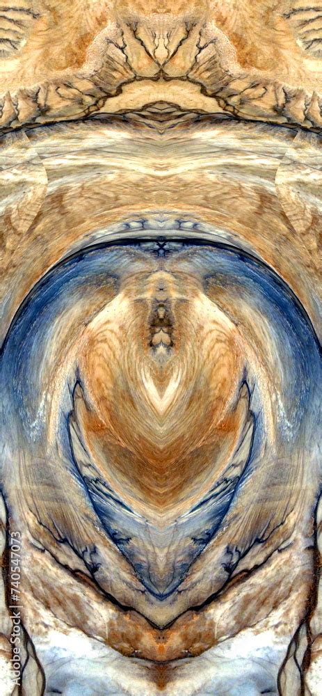 symmetrical abstract composition imitating the female sex imitating