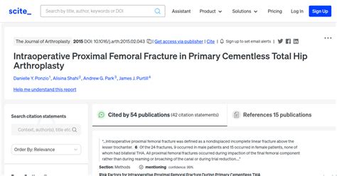 Intraoperative Proximal Femoral Fracture In Primary Cementless Total